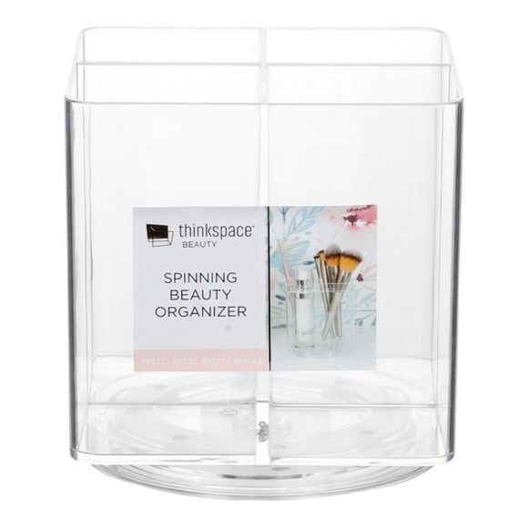 thinkspace beauty | Bath | Clear Acrylic 36 Degree Spinning 4 Compartment Beauty Vanity ...